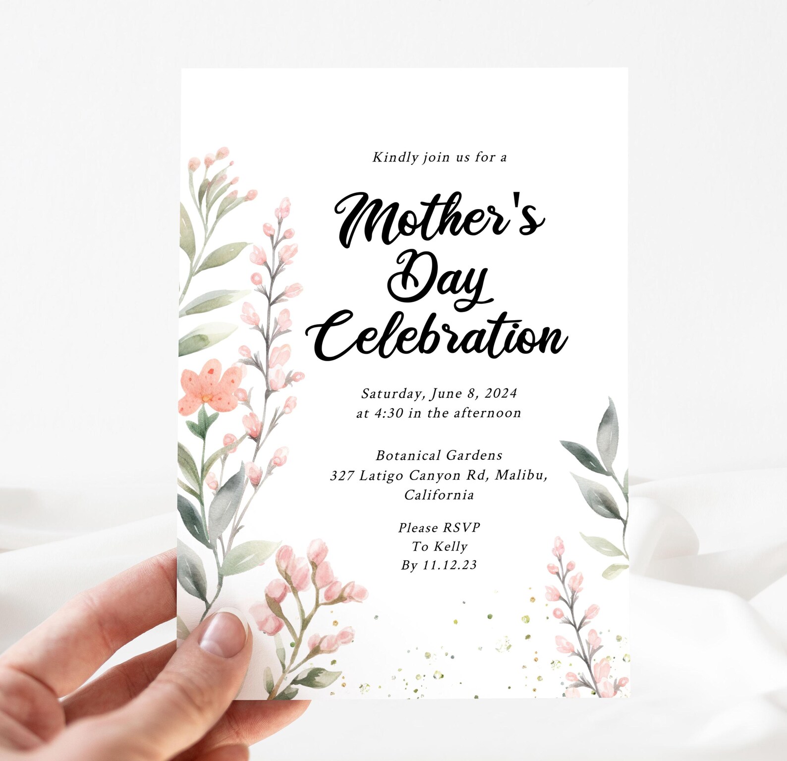 Editable Mothers Day Invitation, Mother's Day Invite, Mothers Day ...