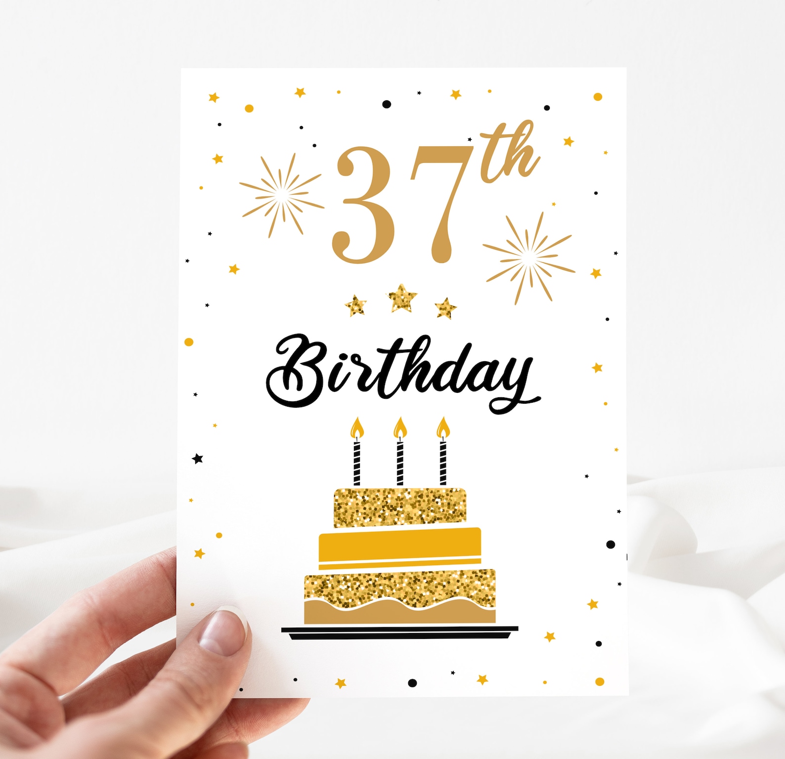 Funny Birthday Card, 37th Happy Birthday Card, 37th Birthday Card ...