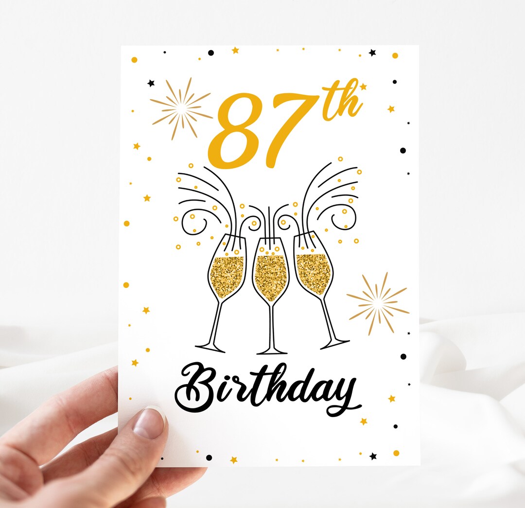 Funny Birthday Card, 87th Happy Birthday Card, 87th Birthday Card ...
