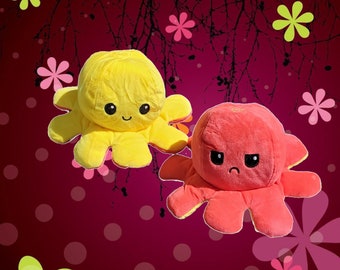 Octopus Plush Happy Sad - Etsy