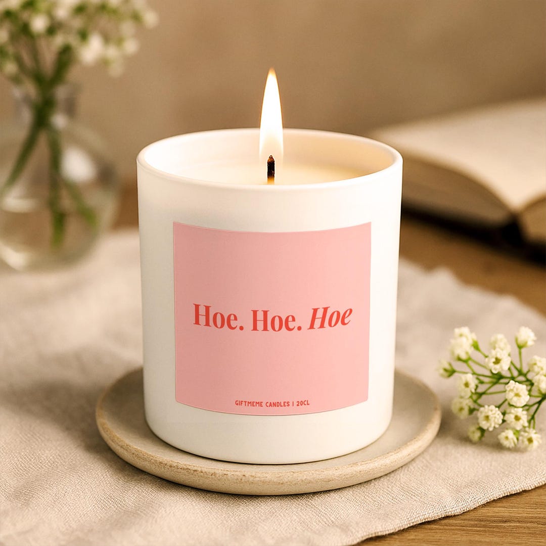 Hoe Hoe Hoe Christmas Candle, Cheeky Gift for Wife, Funny Best Friend ...