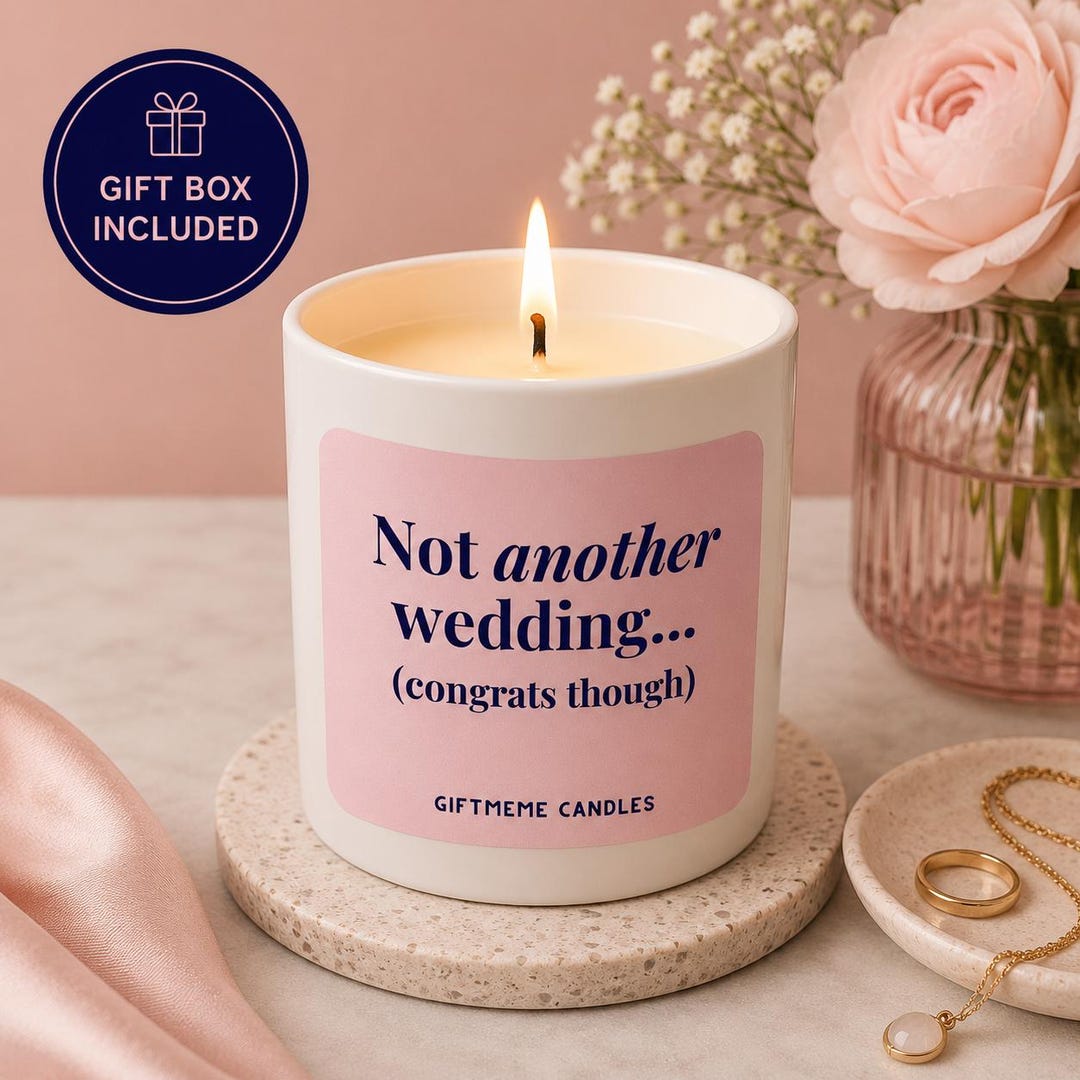 Funny Wedding Gift Candle, Engagement Present for Couple, Sarcastic ...
