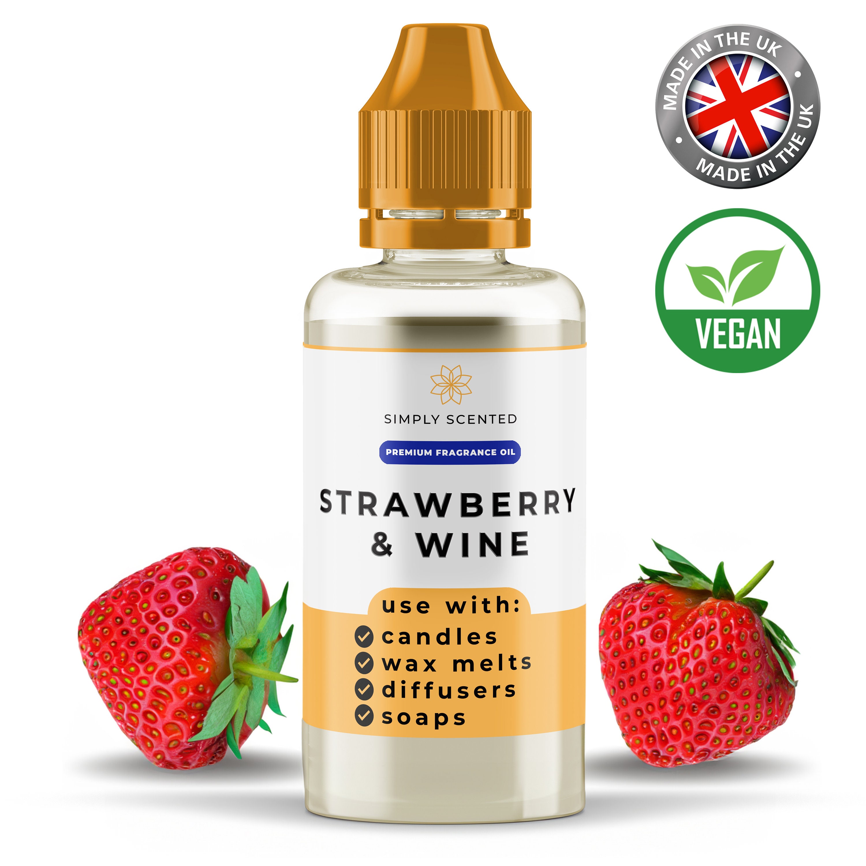 Strawberry & Sparkling Wine Fragrance Oil 10ml for Candles, Melts ...