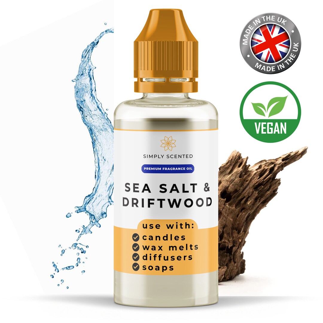 Sea Salt & Driftwood Fragrance Oil 10ml for Candles, Melts, Soaps and ...
