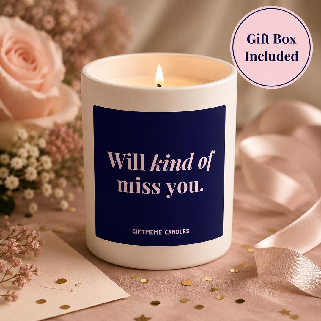 Coworker Leaving Gift Candle, Funny Personalised Farewell Present for ...