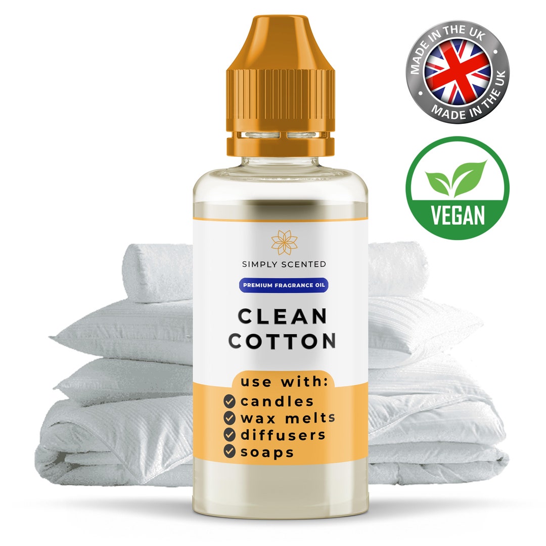 Clean Cotton Fragrance Oil 10ml for Candles, Melts, Soaps and Diffusers ...