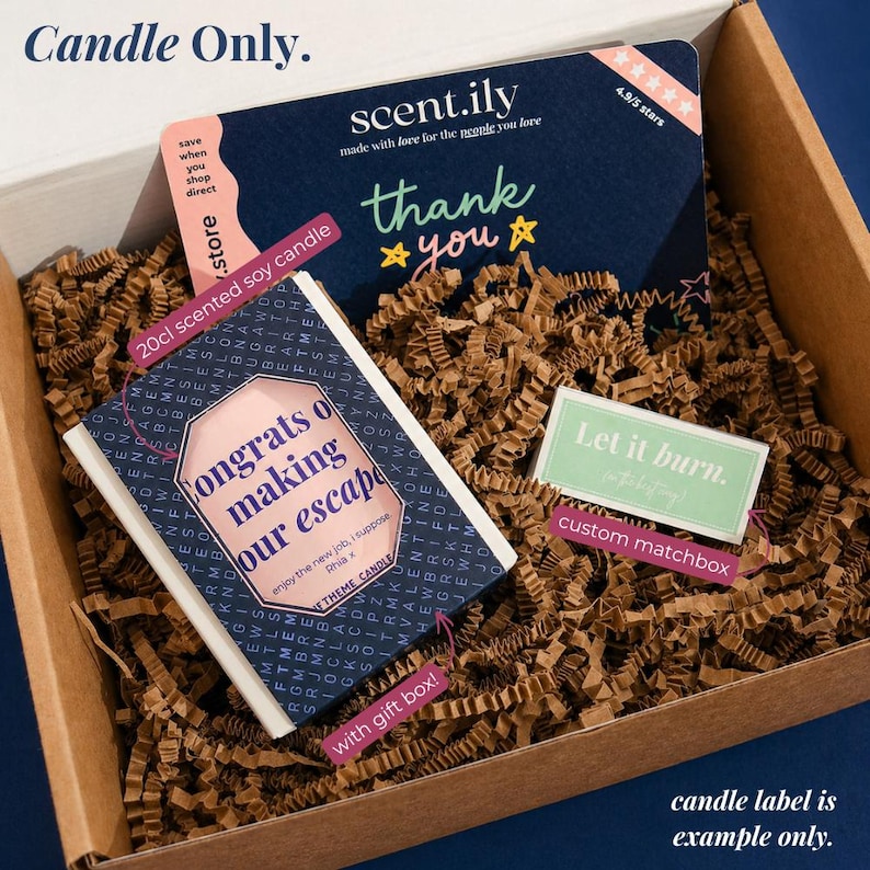Funny University Acceptance Gift Candle, Personalised Going to Uni ...