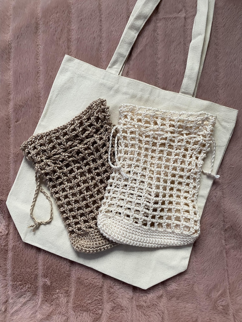 PATTERN for Crochet Mini Drawstring Bag - PDF PATTERN - Etsy