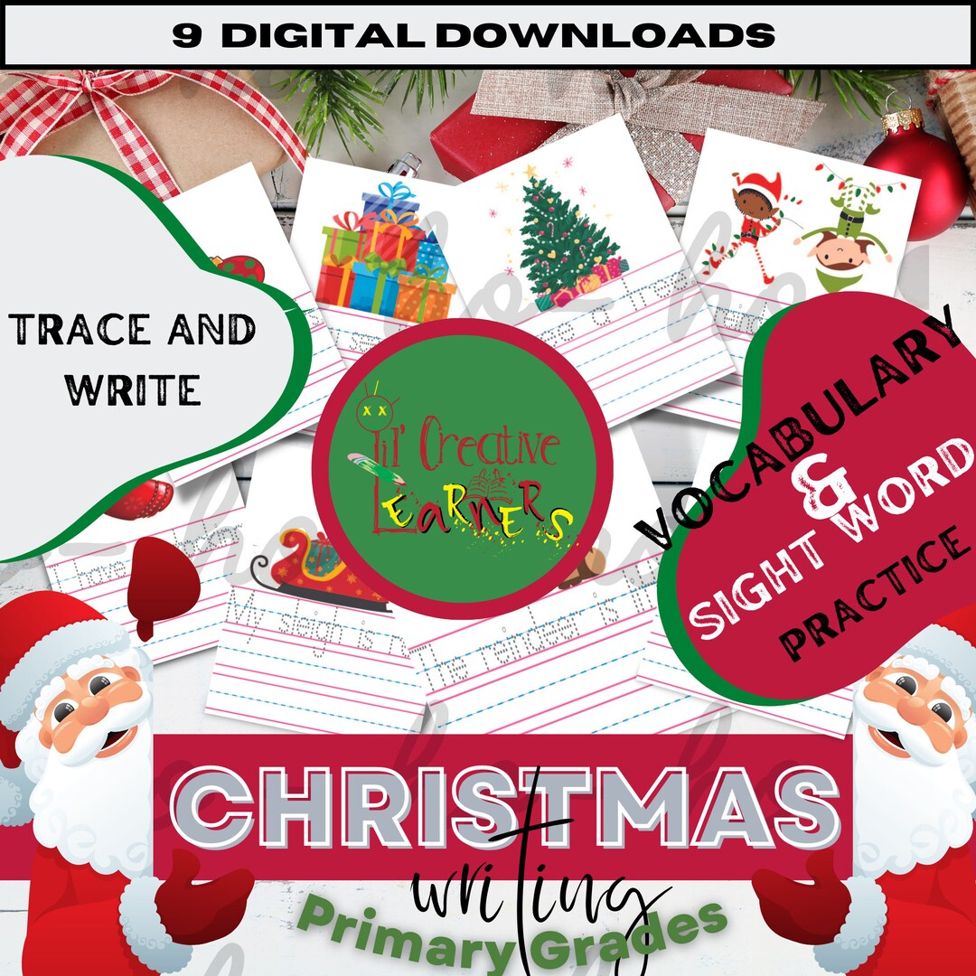 Christmas Worksheet, Christmas Printable, Writing Activity, Handwriting ...