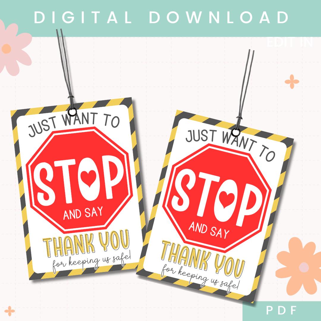Printable Crossing Guard Gift Tags | Safety Guard Appreciation Gift ...