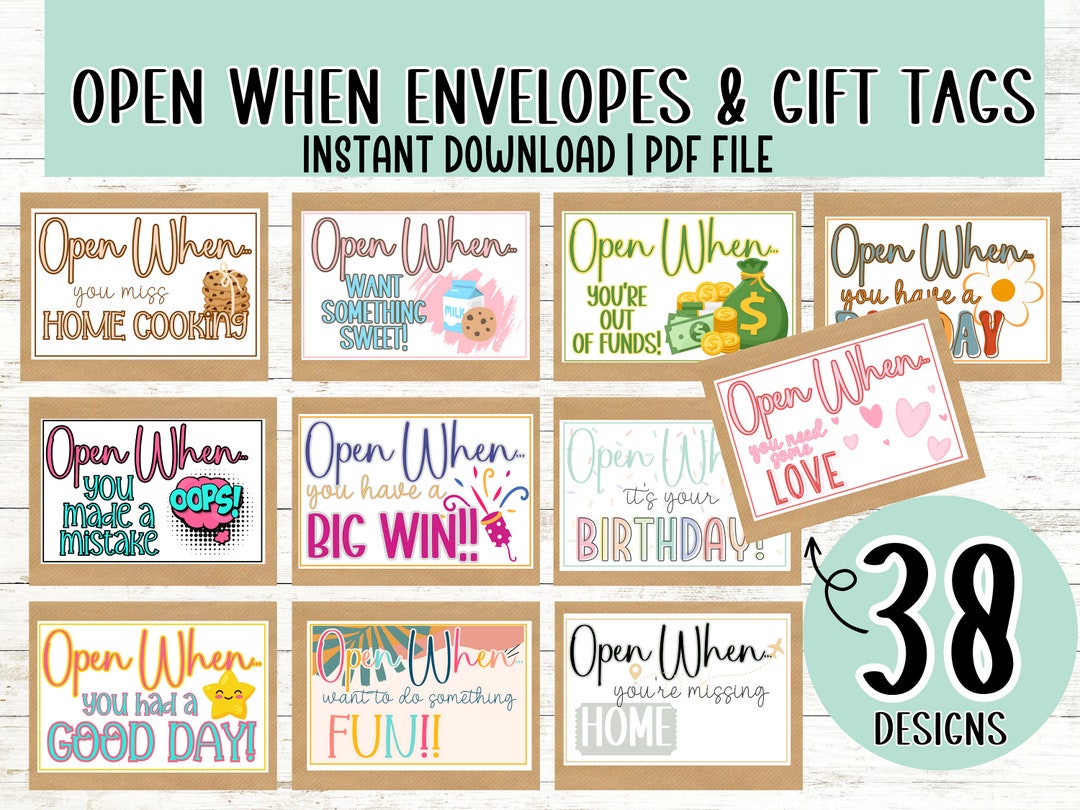 Avery 5816 Labels Open When Envelopes for College Students | Open When ...
