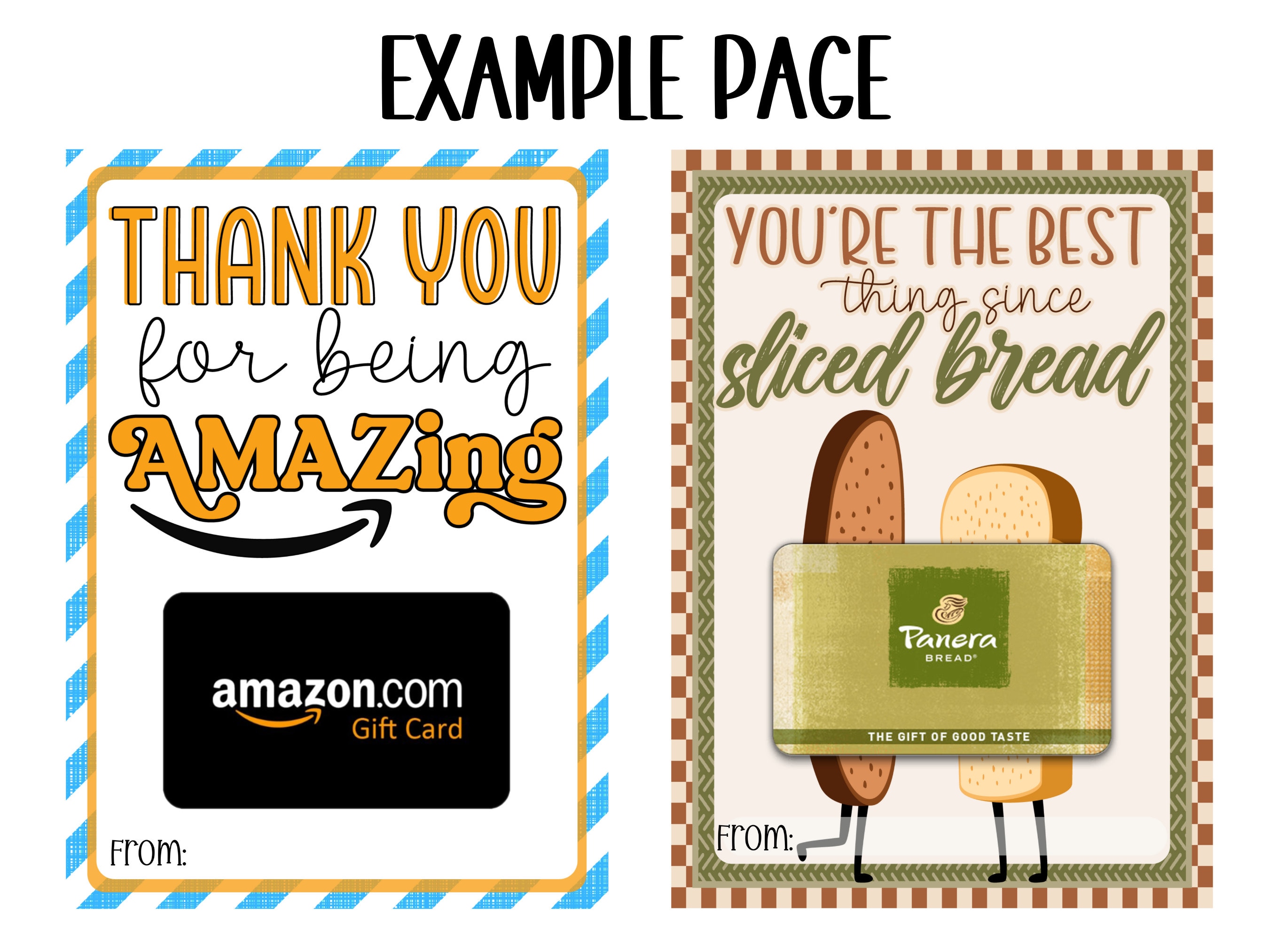 Printable Teacher Gift Card Holder Bundle Teacher - Etsy