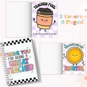 Printable Teacher Appreciation Gift Card Book | School Staff Principal ...