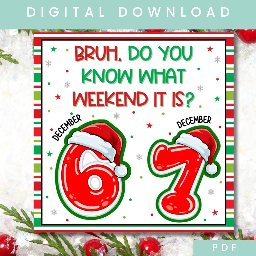 6 7 Elf Prop | Elf Activities | Elf Ideas | Six Seven Christmas Printable PDF | 67 Elf Sign | 6 ...