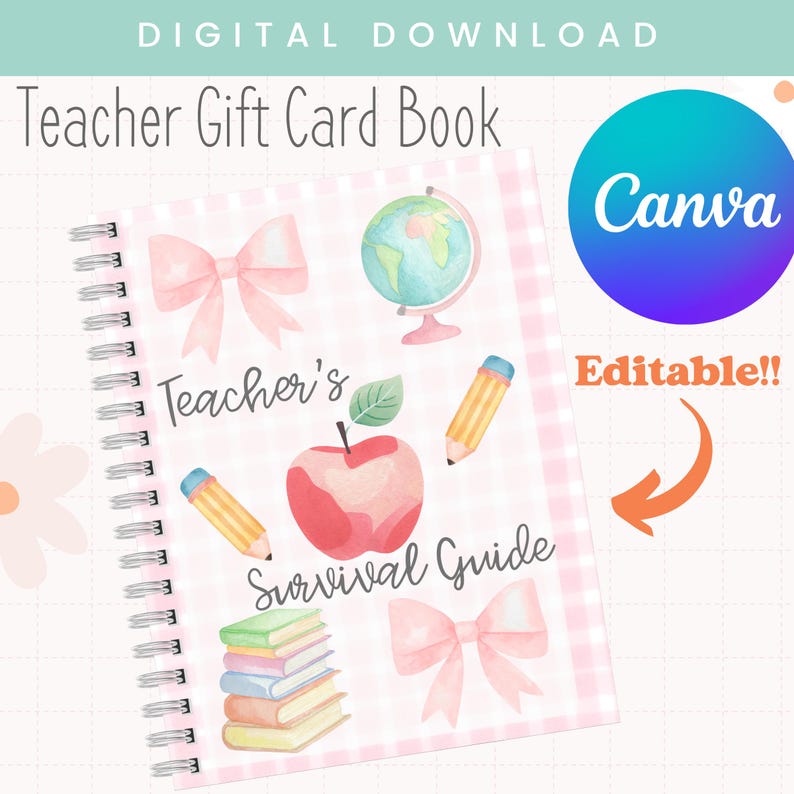 Printable Teacher Gift Book | Teacher Appreciation Week Gift | Teacher ...