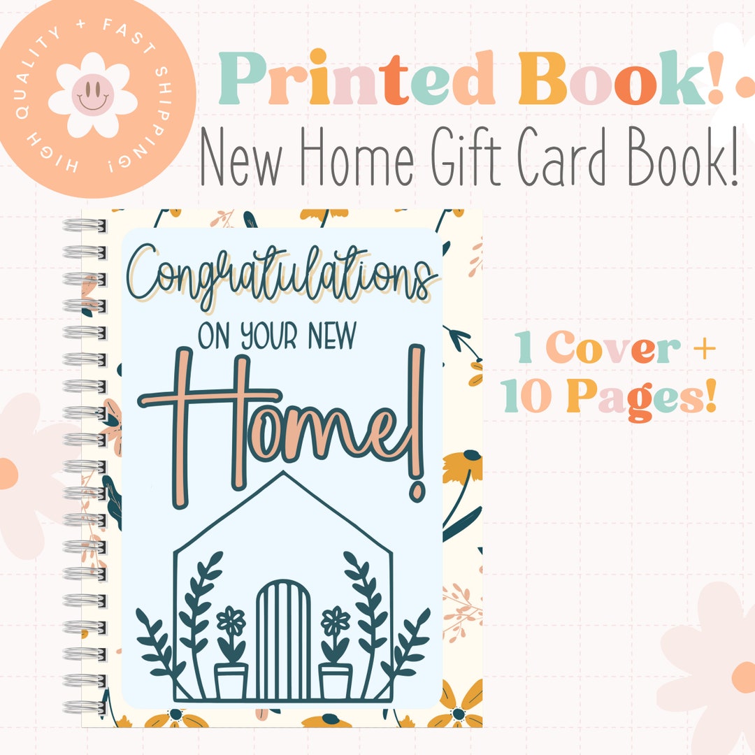 Printed New Home Owner Gift Card Book | Moving Gifts | New Home Gifts ...