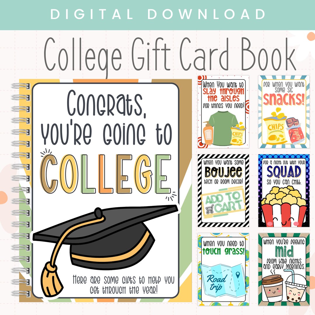 Printable Funny College Gift Card Book College Gift Card Photo Album ...