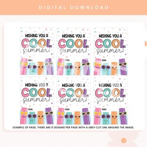 Printable Freezer Pop Gift Tags | Editable Gift Tag | End of the School ...