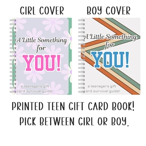 Printed Teen Gift Card Book | Teen Girl Gifts | Teen Boy Gifts ...