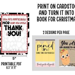Printable Teacher Gift Card Book | Teacher Appreciation Gift | Back to ...