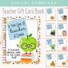 Printable Teacher Gift Card Book Teacher Appreciation Gift Back to ...