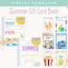 Printable Summer Gift Card Book | Summer Teacher Gifts | Summer College ...