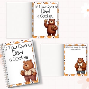 Printable If You Give A Dad A Cookie Gift Card Book | Dad Birthday Gift ...