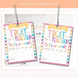 Printable Teacher Gift Tags | Teacher Appreciation Week | Teacher Sweet ...