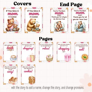 Printable If You Give A Mom A Cookie Gift Card Book | Mom Birthday Gift ...