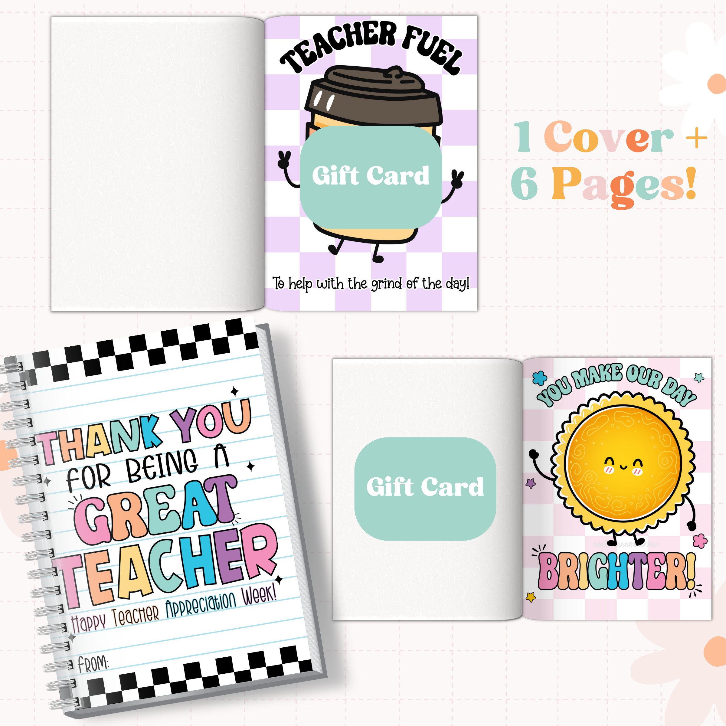 Printed Personalized Teacher Appreciation Gift Card Book | School Staff ...