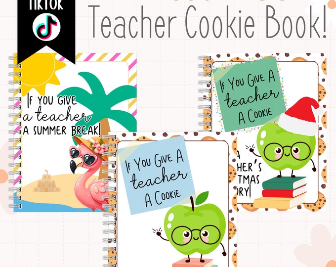 Printable Editable in Canva If You Give A Teacher A Cookie Gift Book ...