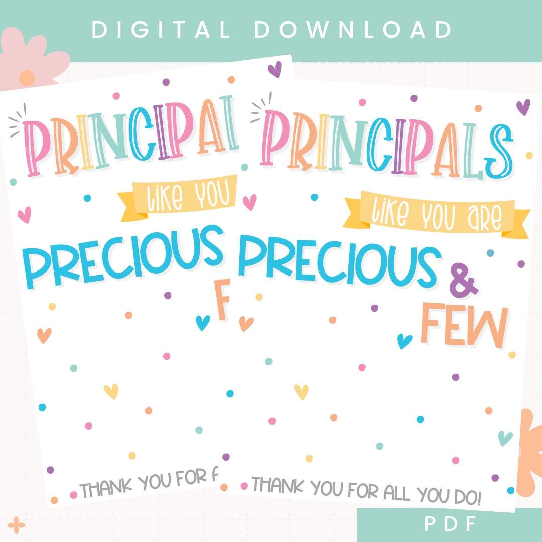 Printable Principal Appreciation Gift Card Holder | Principal ...