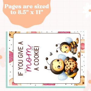 Printable If You Give A Mom A Cookie Gift Card Book | Mom Birthday Gift ...