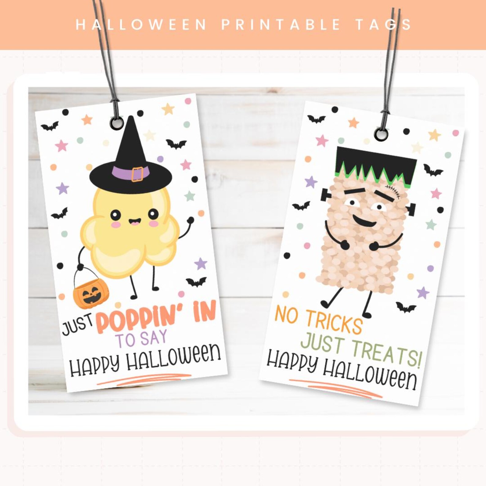 Halloween Treat Gift Tag Bundle | Poppin by to Say Happy Halloween ...