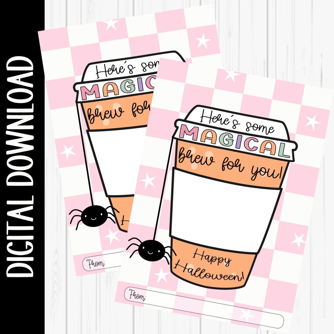 Printable Magical Brew for You Gift Card Holder Halloween Gift Card ...