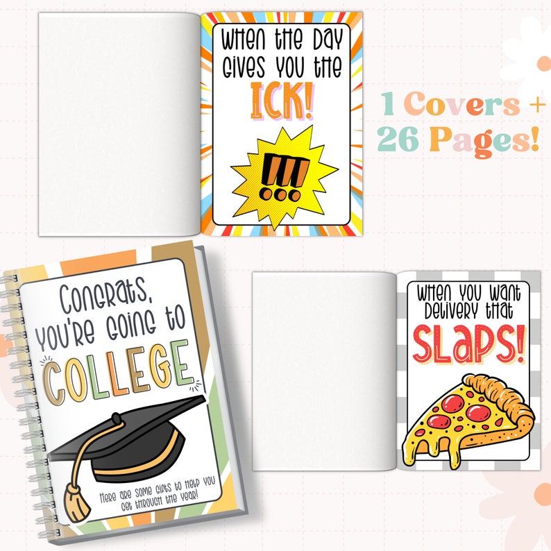 Printable Funny College Gift Card Book | College Gift Card Photo Album ...