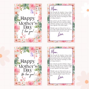 Printable Mother's Day Gift Card Book | Gifts for Mom | Mother's Day ...