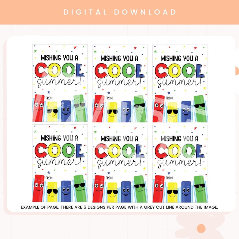Printable Freezer Pop Gift Tags | Editable Gift Tag | End of the School ...