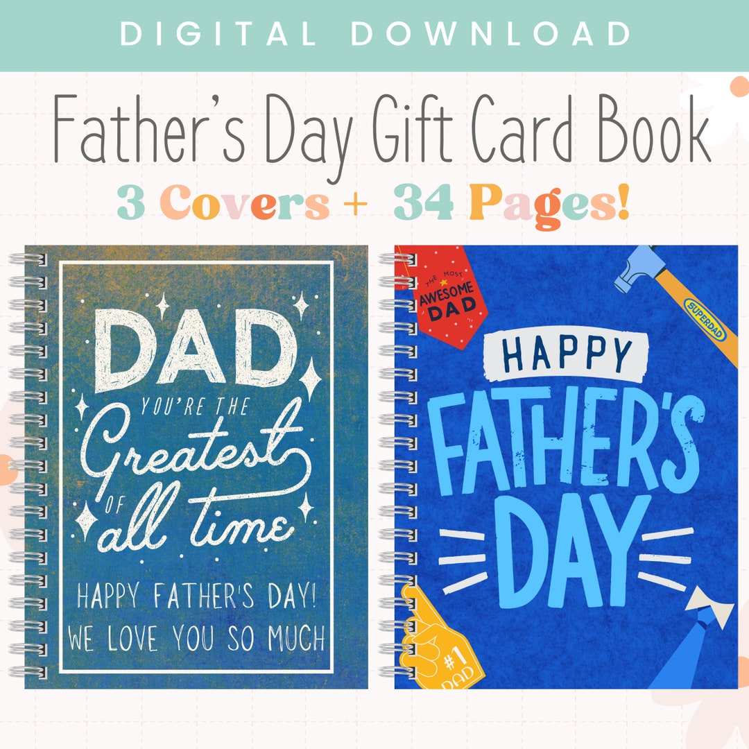 Printable Father's Day Gift Card Book | Gifts for Dad | Father's Day ...