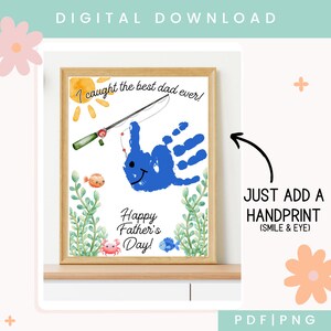 Father's Day Handprint Printable | DIY Craft Gift for Dad | Gift for ...