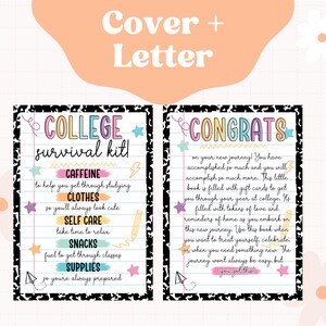 Printable College Survival Gift Card Book | College Gift Card Photo ...
