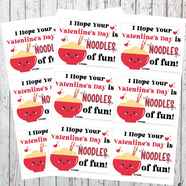 Ramen Valentine | Cute Valentine | Funny Valentine | Valentine's for ...