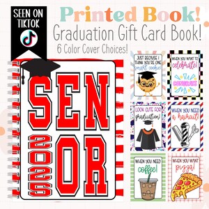 Printed Graduation Gift Card Book | College Care Package | High School ...
