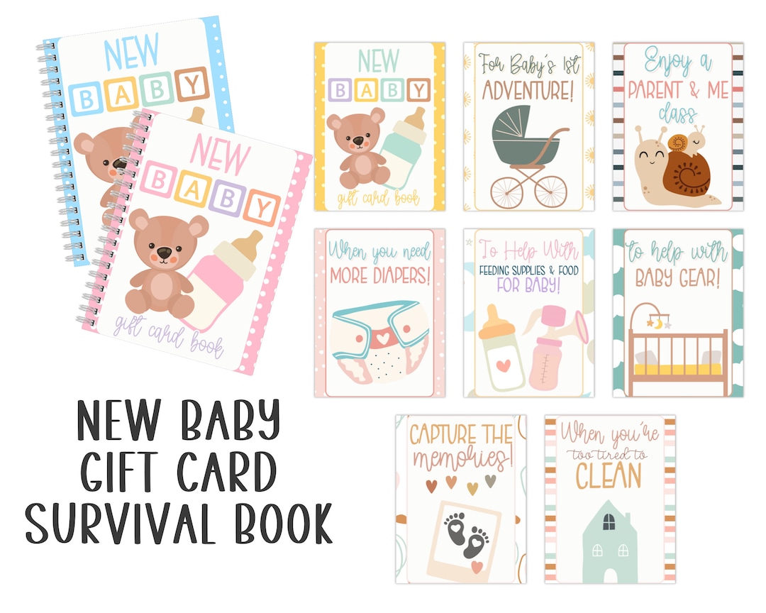 New Baby Gift Card Book Printable | Baby Shower Gift | Pregnancy Gifts ...