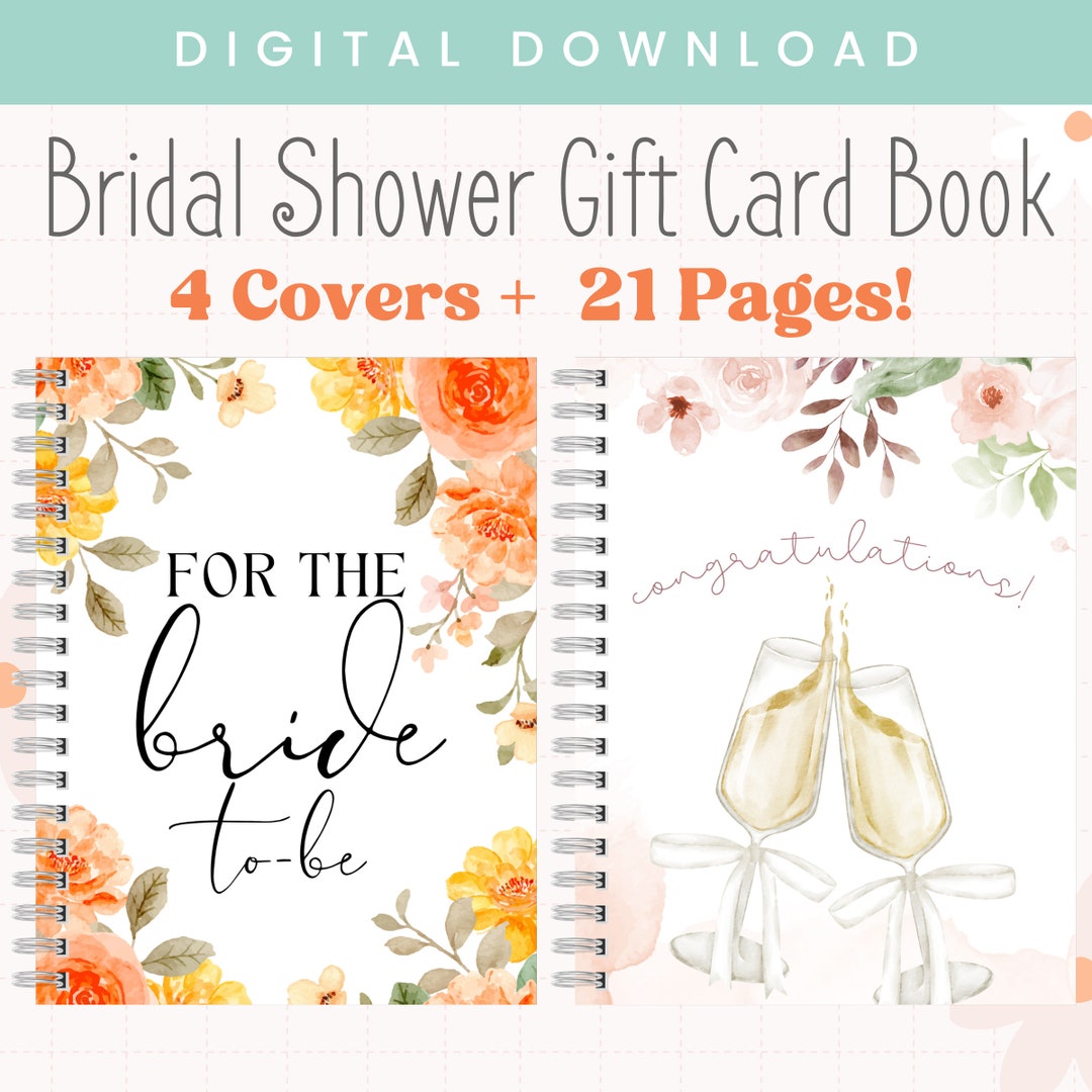 Printable Bridal Shower Gift Card Book | Bridal Shower Gifts | Hen ...