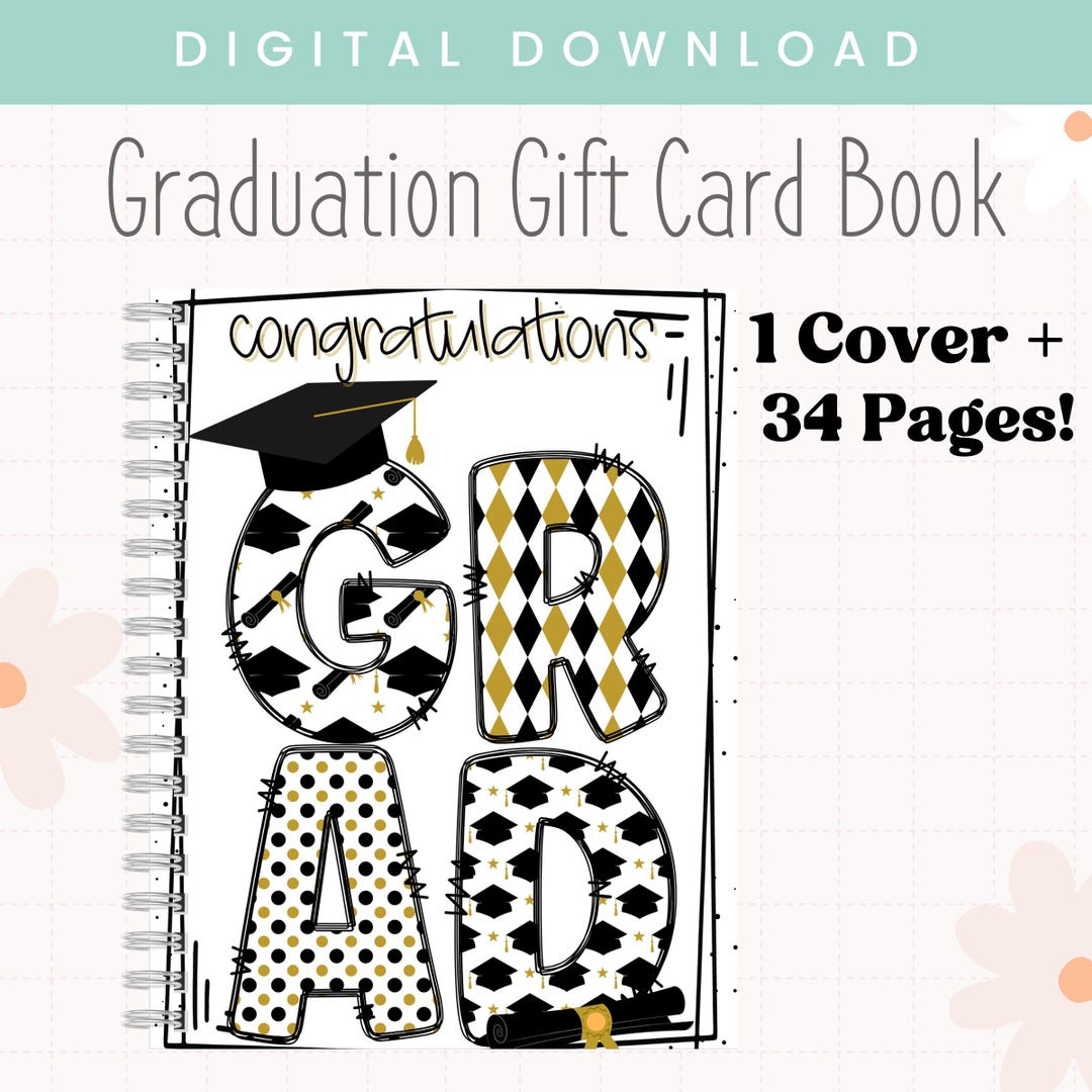 High School Graduation Gift Card Book | College Graduation Gift Card ...