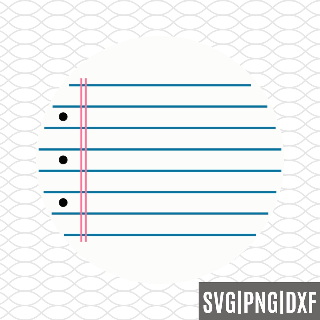 Teacher Lined Paper Ornament SVG | Teacher Ornament SVG | Notebook ...