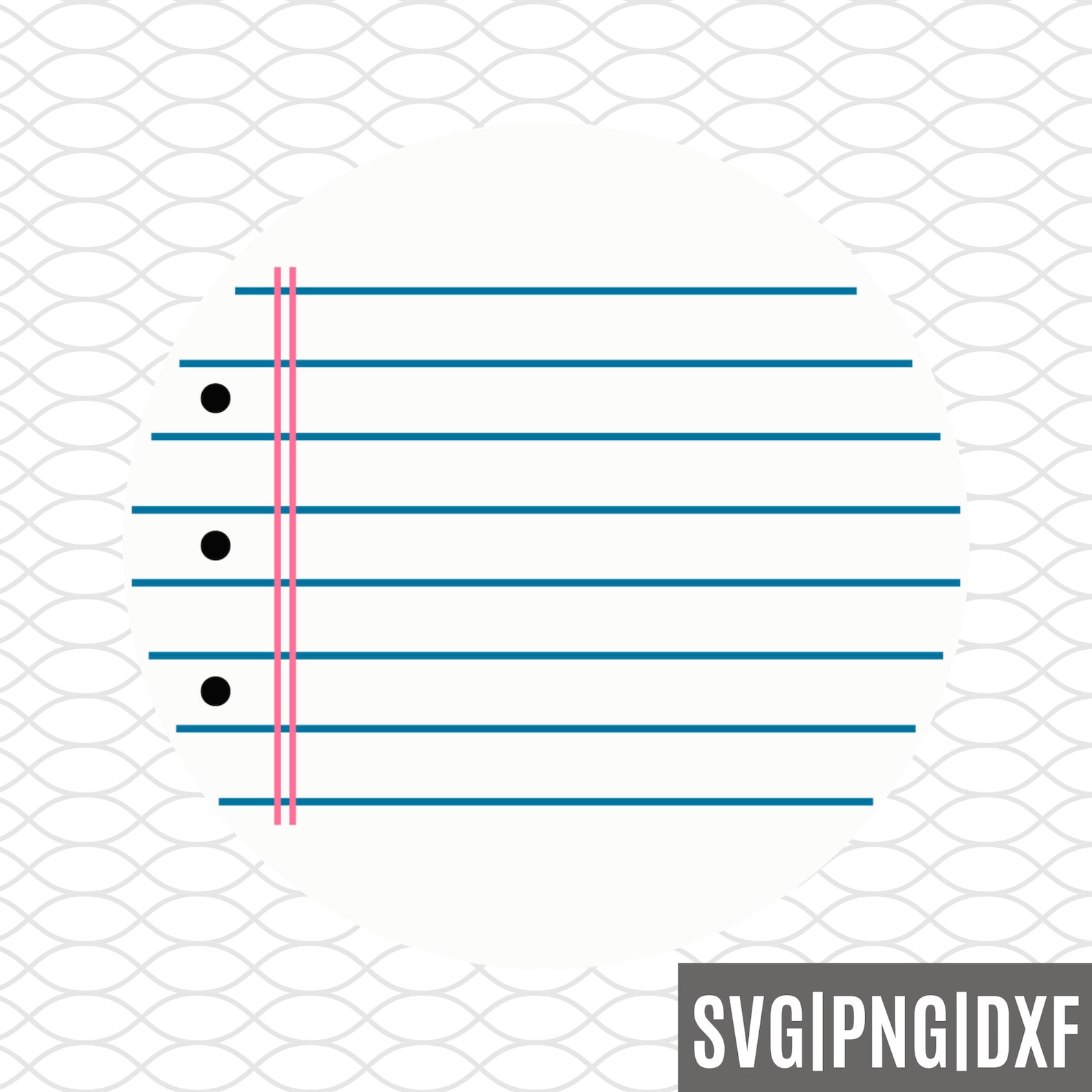 Teacher Lined Paper Ornament SVG Teacher Ornament SVG - Etsy