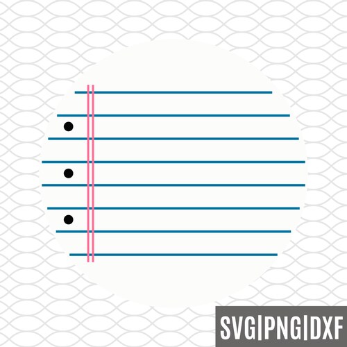 Teacher Lined Paper Ornament SVG Teacher Ornament SVG - Etsy