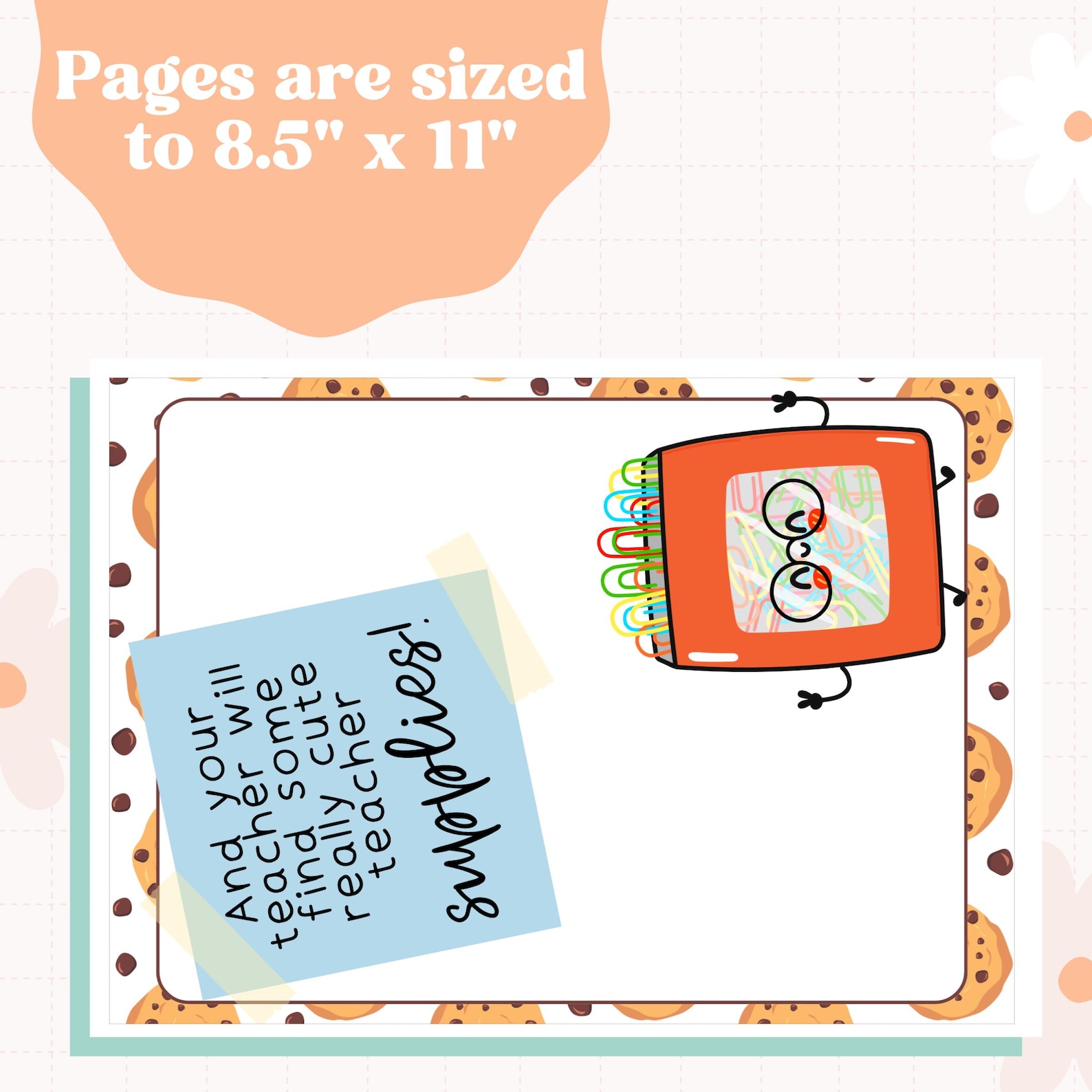 Printable If You Give A Teacher A Cookie Gift Book | Teacher ...